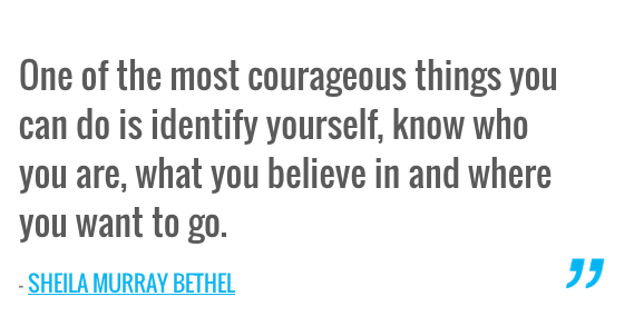 One of the most courageous things you can do is identify yourself, know ...